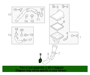 13-71-7-577-469 - Lower Air Duct Union 2009-2017 BMW | BMW OEM Parts