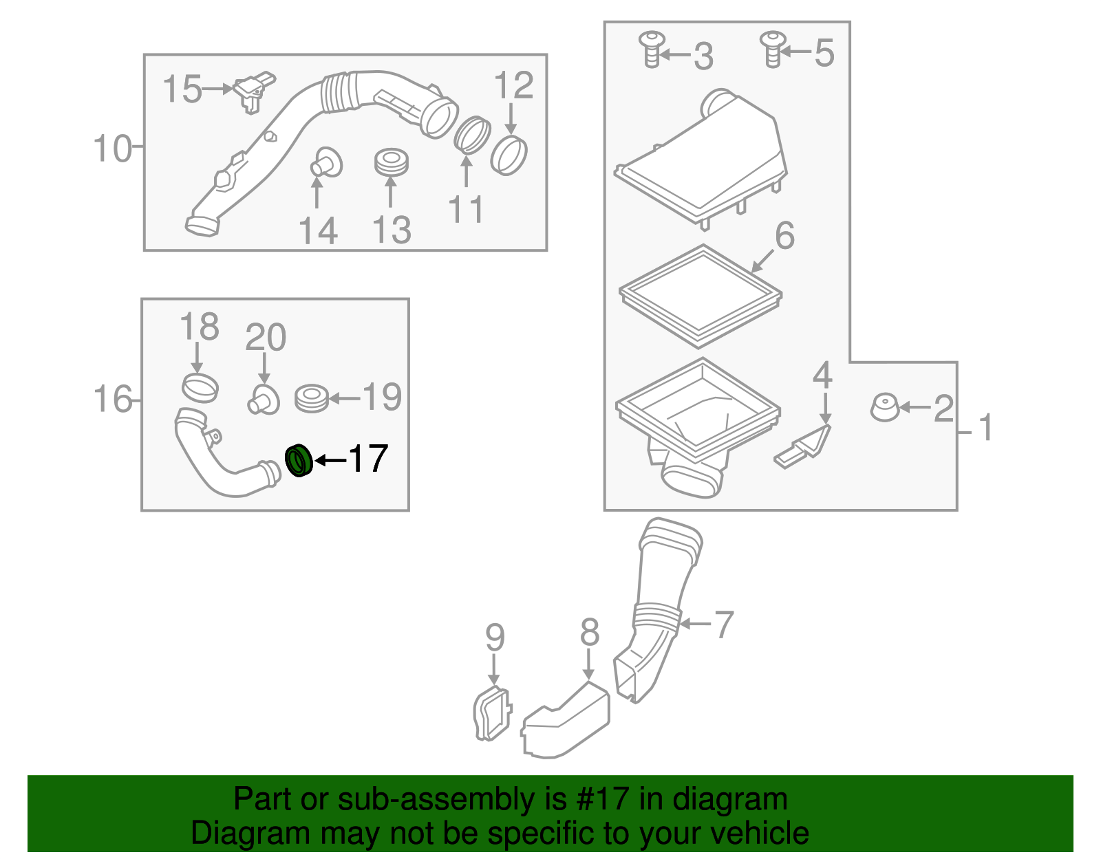 13717593172 - 2010-2019 BMW Lower Duct Gasket (13-71-7-593-172) | BMW ...