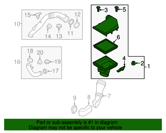 Genuine BMW 13-71-7-583-725 | Air Cleaner Assembly | FREE Shipping on ...