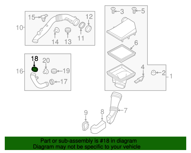 Genuine BMW 11-61-7-786-528 | Lower Duct Clamp | FREE Shipping on Most ...