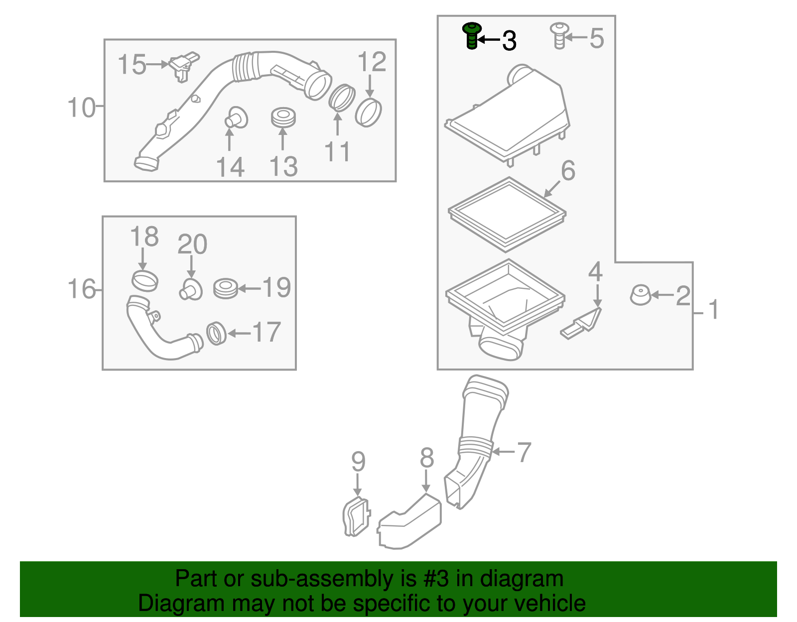 13717571358 - 2010-2024 BMW Air Cleaner Assembly Screw (13-71-7-571-358 ...
