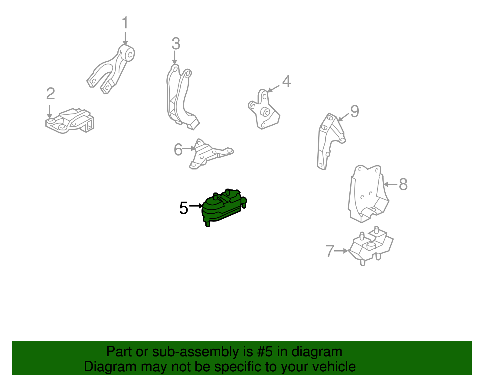 10448575 - White Engine Mount 1988-2011 GM | GMPartsNow