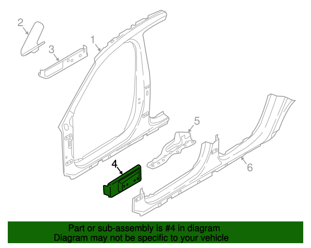 2017-2021 Volvo Aperture Panel Lower Bracket 31440206 | TascaParts.com