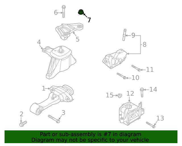51759-F6000 - Front Mount Bracket Nut 2017-2024 Kia | Kia.Parts Store
