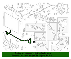 17127600132 - 2009-2015 BMW Coolant Hose (17-12-7-600-132) | BMW of ...