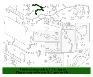 17127619702 - 2013-2019 BMW Engine Coolant Hose (17-12-7-619-702) | BMW ...