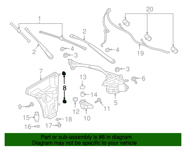 1997-2023 Porsche Washer Reservoir Grommet 9A7-007-543 | Porsche Marin