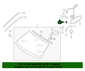 4G0-907-299-AA-CE3 - Rain Sensor Cover 2016-2018 Audi | AutoNation Parts