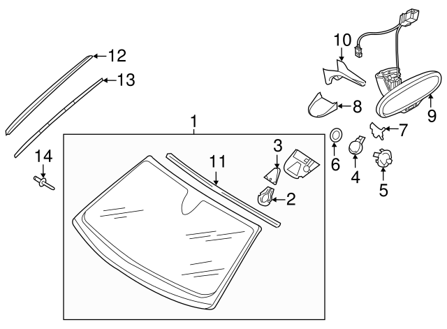 4G0-907-299-AA-CE3 - Rain Sensor Cover 2016-2018 Audi | AutoNation Parts