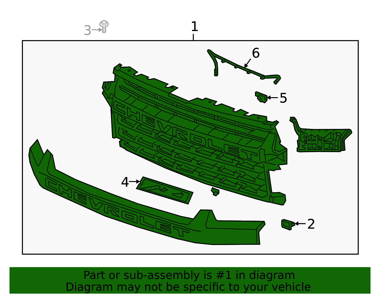 2021-2023 Chevrolet Black Front Grille 84960934 | Chevy Parts Pros