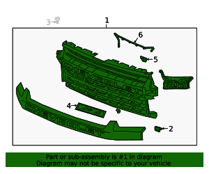 84691995 - Bright Chrome Front Grille 2020-2023 Chevrolet | Chevrolet ...
