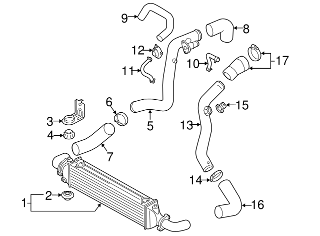 2013-2014 Hyundai Genesis Coupe Turbocharger Intercooler Pipe 28282 ...