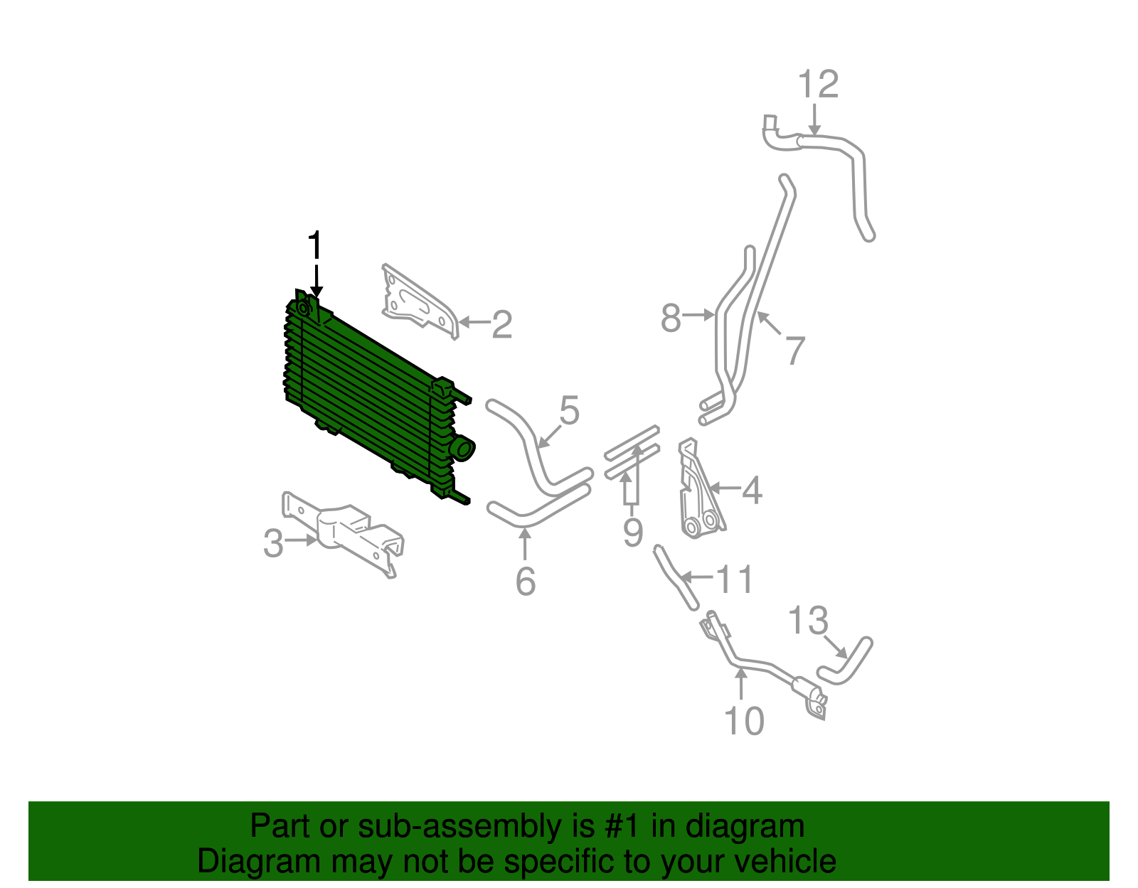 2008-2013 Nissan Rogue Trans Cooler 21606-JM05A | OEM Parts Online