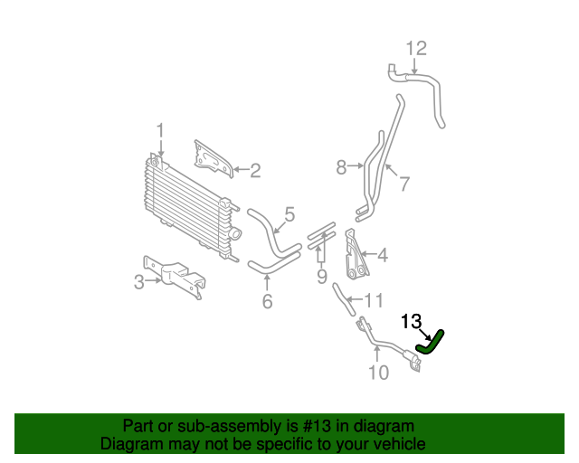 2007-2013 Nissan Engine Coolant Hose 14055-ET110 | Nissan Parts Plus