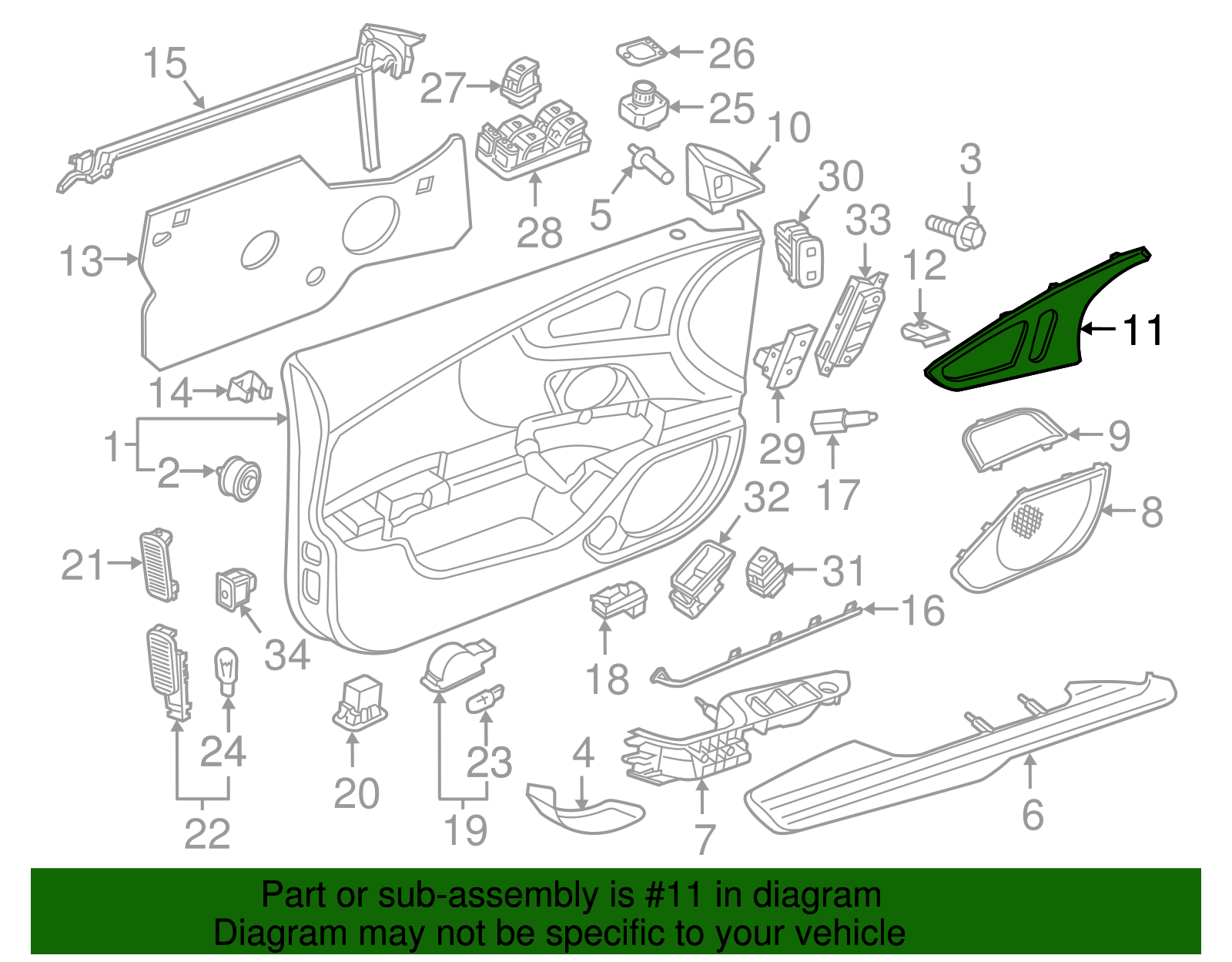 4G8-867-409-BL-KB4 - High-Quality Door Panel Insert for 2018 Audi ...