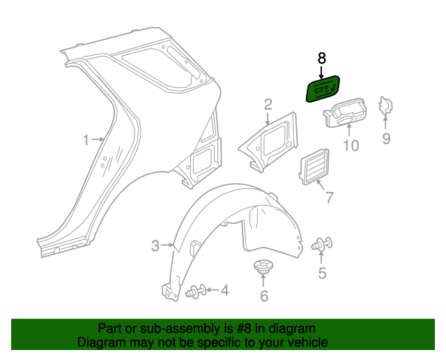 166-757-00-06 - Fuel Filler Door 2012-2019 Mercedes-Benz ...