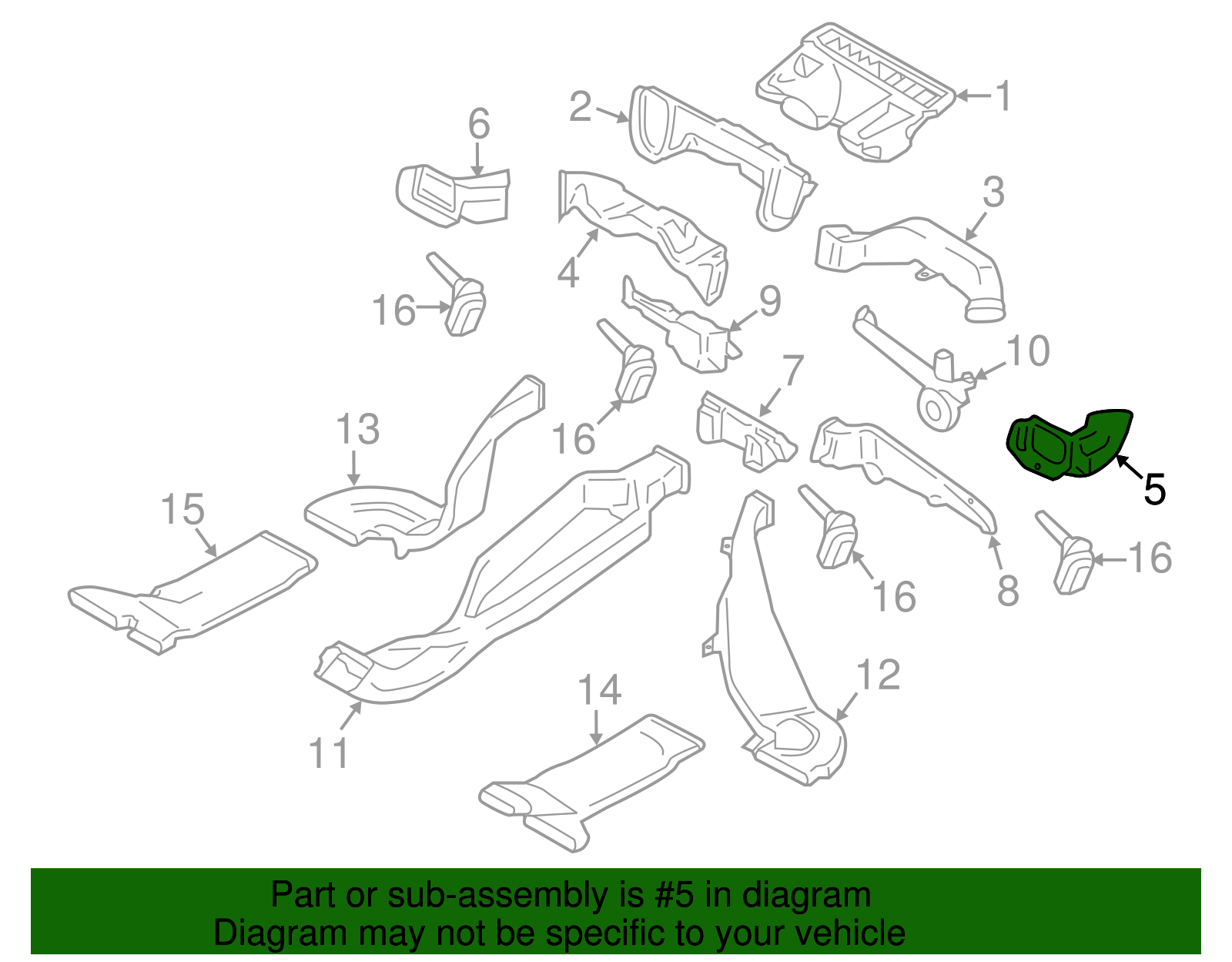 95B-819-726 - 2015-2024 Porsche Macan - Side Duct | European OEM Parts ...