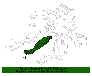 Air Duct 95B-857-039-B | Porsche Burlingame Parts