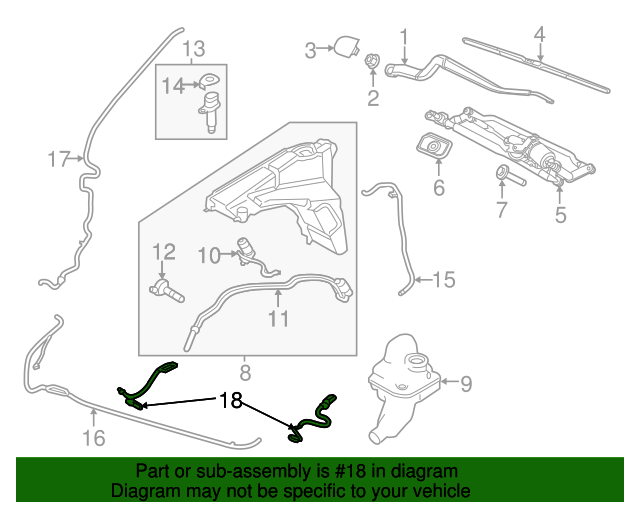2013-2022 Land Rover Washer Nozzle LR045321 | LandRoverParamusParts