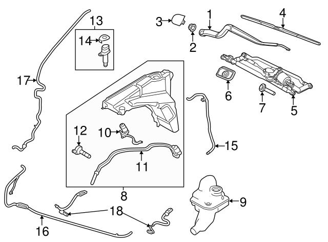 Genuine Washer Hose for 2017-2023 Land Rover | Land Rover Part ...