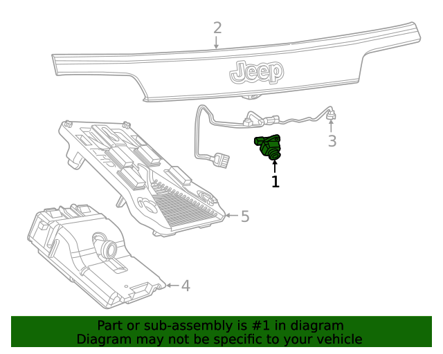 2016-2019 Jeep Grand Cherokee Rear Camera 68367609AA | TascaParts.com