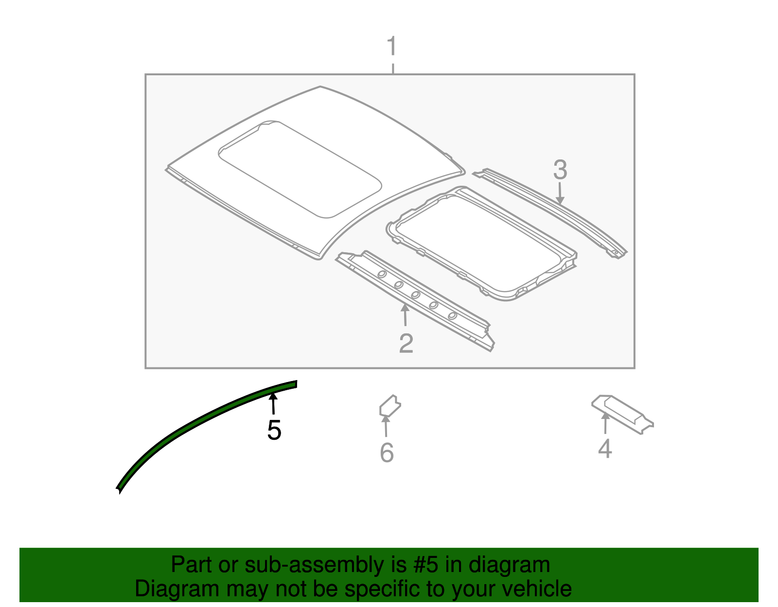 2008-2015 Infiniti Drip Molding 73854-JL00A | Infiniti OEM Parts Online