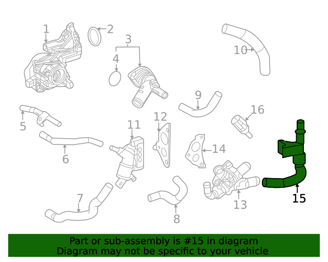 2021 2024 Toyota Sienna By Pass Hose 16282 F0230 Toyota Parts Center