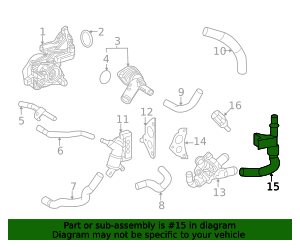 Genuine Toyota By-Pass Pipe part# 16207-F0120 for 2020-2025 Toyota ...