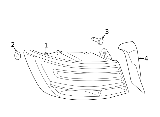 8K9-805-673-C - Tail Lamp Assembly Grommet 2009-2024 Audi | Audi OEM Parts