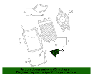 2020-2025 Chevrolet Corvette Passenger Side Radiator Lower Bracket ...