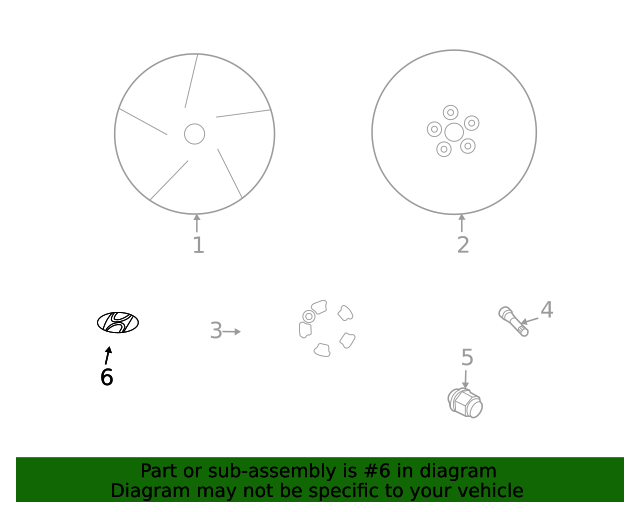 52960-S8100 - Wheel Cap 2020-2023 Hyundai | AutoNationParts.com