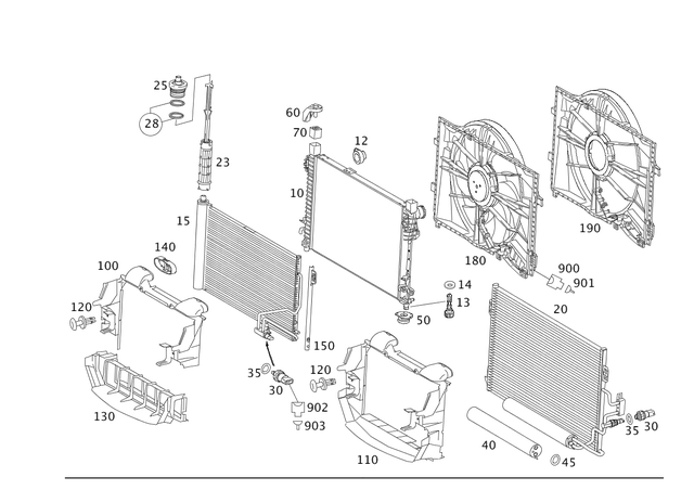 Cooler - Part #203-500-42-03 | Mercedes Parts Center