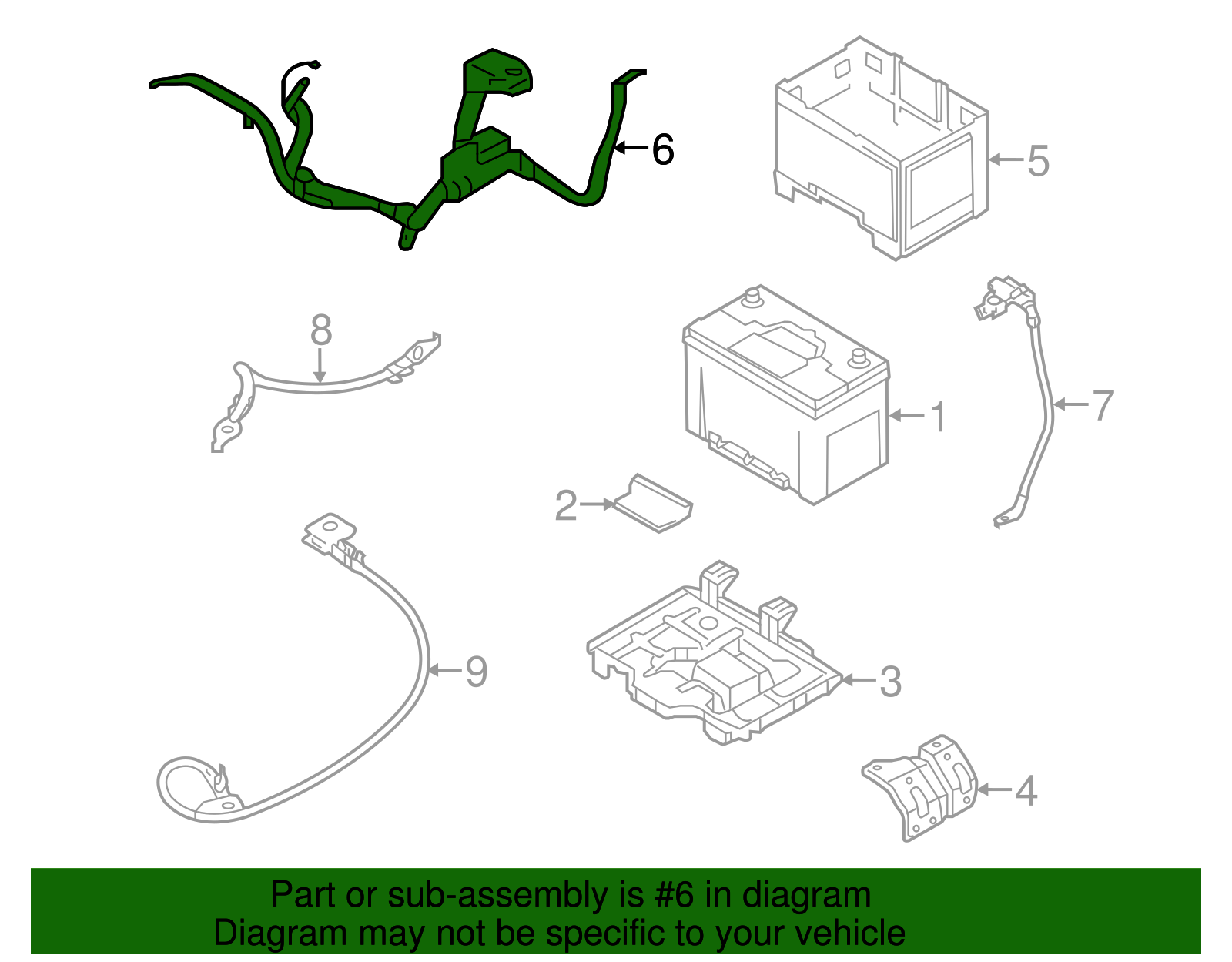 91850-2T041 - Positive Cable 2011-2013 Kia Optima | Kia.Parts Store