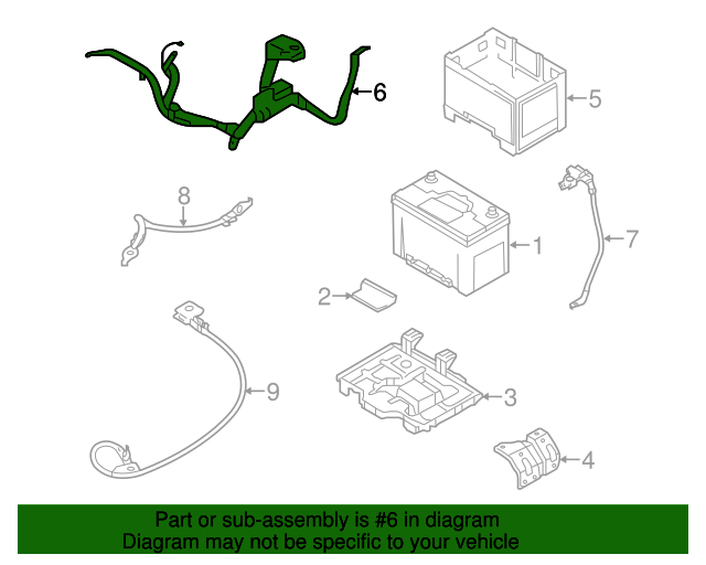 91850-2T031 - Positive Cable 2011-2013 Kia Optima | Kia.Parts Store