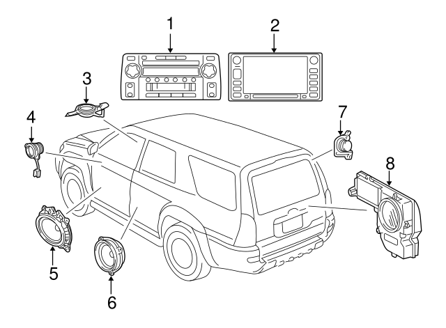 86150-0W080 - Speaker 2006-2009 Toyota 4Runner | AutoNation Parts