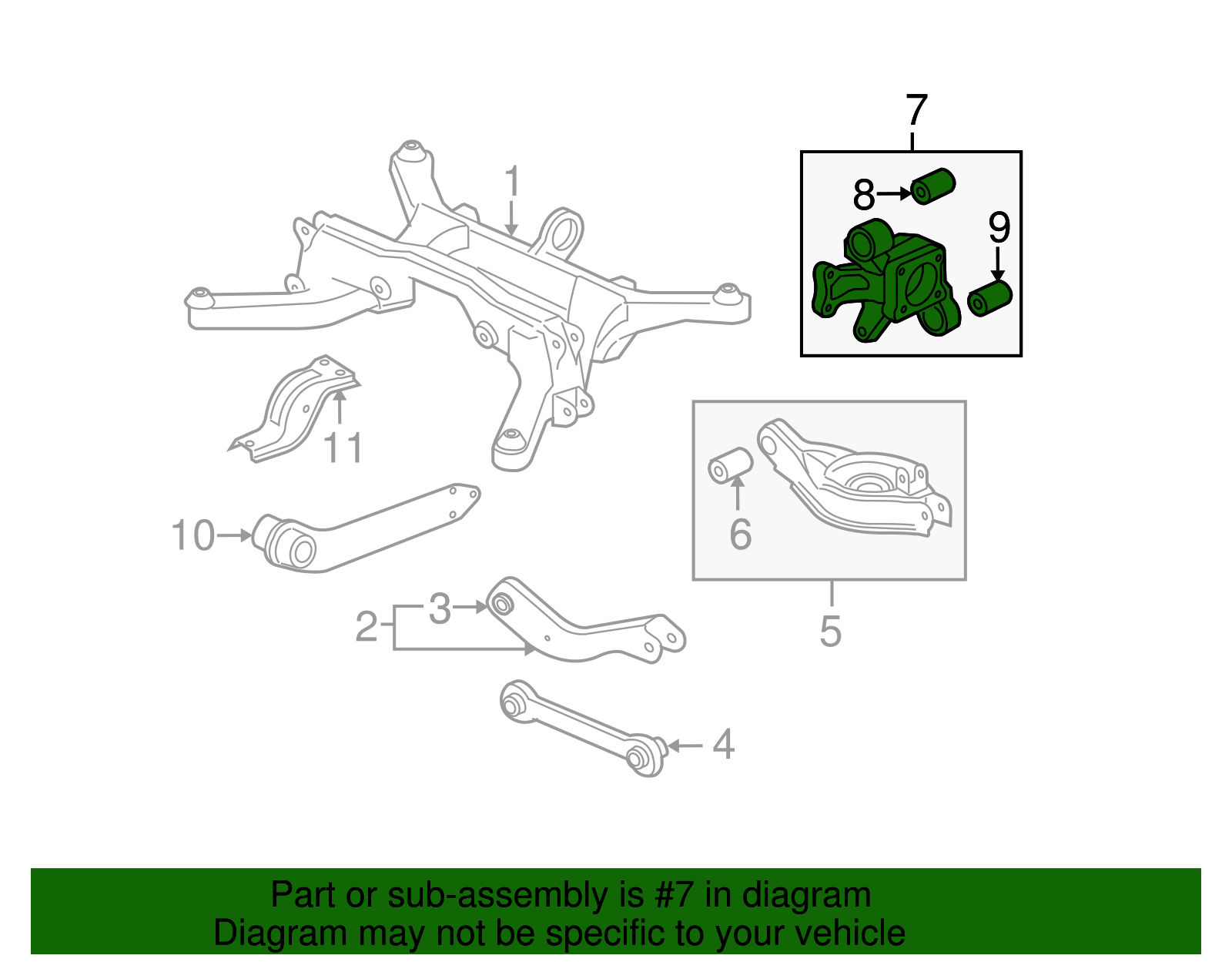 2008-2017 GM Rear Driver Side Suspension Knuckle 23337211 GM ...