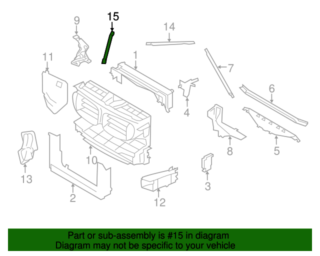 Genuine BMW 51-71-7-184-386 | Outer Brace | FREE Shipping on Most ...