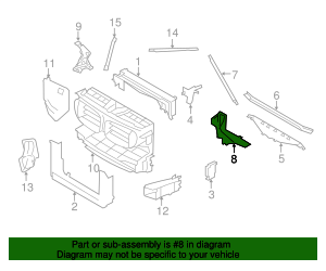 51647184159 - 2009-2015 BMW Latch Support (51-64-7-184-159) | BMW of ...