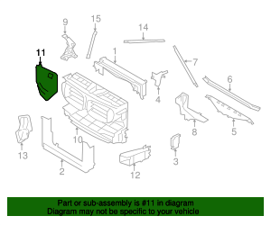 51747898883 - 2013-2015 BMW Side Duct (51-74-7-898-883) | BMW of South ...