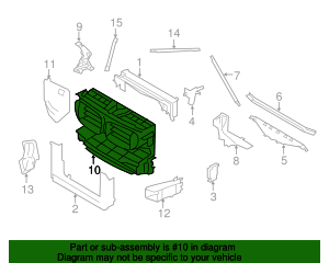 51-74-7-183-854 - Radiator Support Air Duct 2009-2015 BMW ...