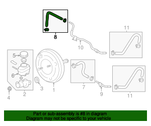 2013-2020 Toyota Vacuum Hose SU003-04753 | Toyota Parts Center