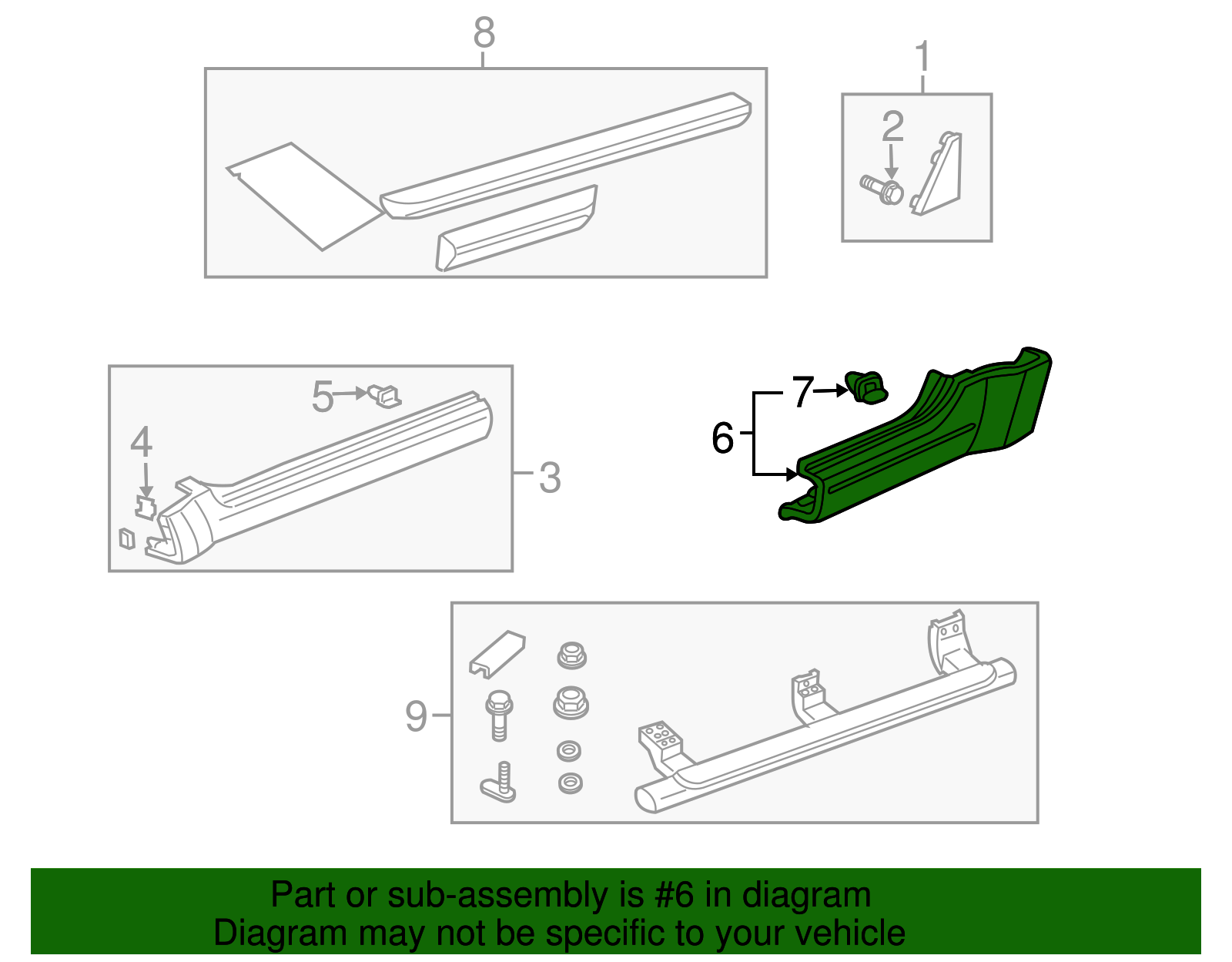 84665-3W0-A00 - Rear Rocker Molding | Genuine Honda Parts