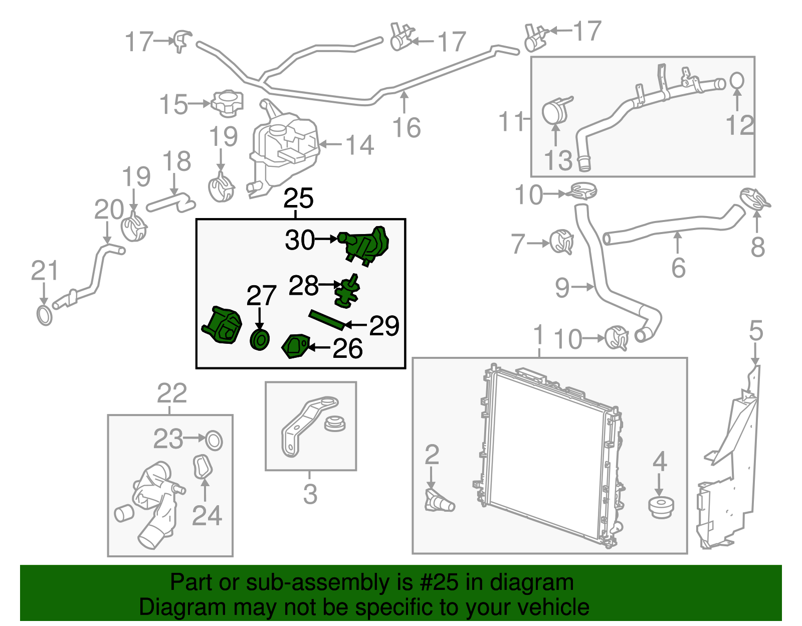 2008-2014 Cadillac Engine Coolant Thermostat and Housing Assembly ...