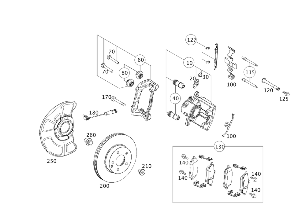 000-420-90-04-90 - Disk Brake Pad Front MB Parts Express