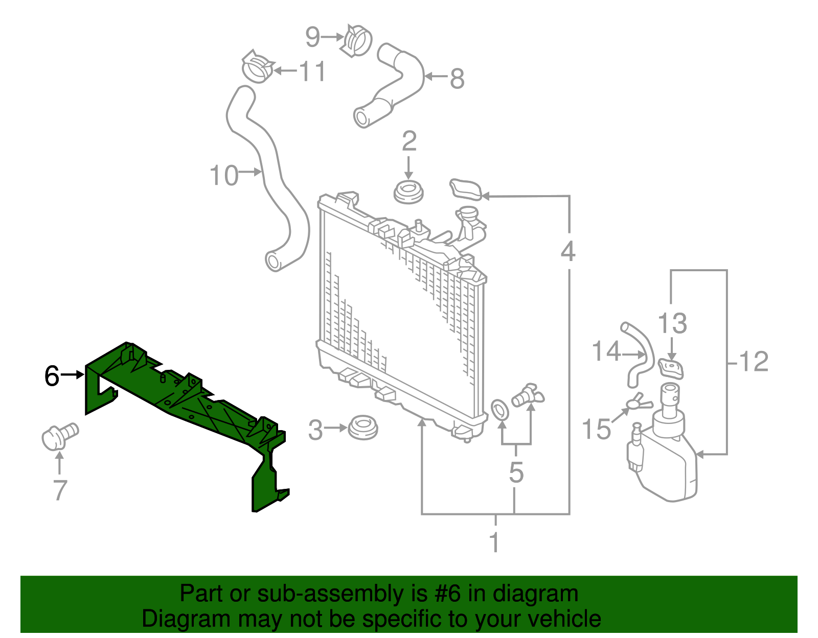 1360A076 - Air Guide 2014-2015 Mitsubishi Mirage | Mitsubishi Direct Parts