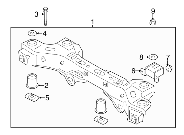 2013-2021 Hyundai Suspension Cross-Member Nut 54456-4A000 | OEM Parts ...