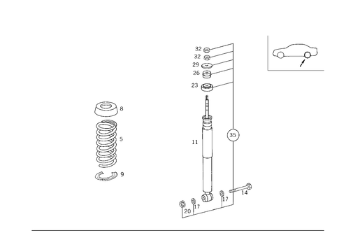 Rear Springs and Suspension Standard Suspension for 2003 Mercedes-Benz ...