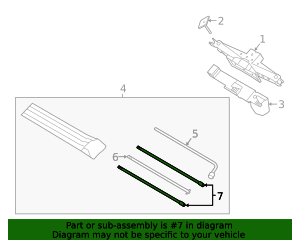 2019-2024 Ford Ranger Floor Jack Handle JB3Z-17081-A | AutoNationParts.com