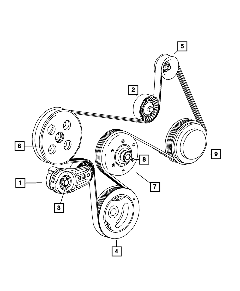 2007-2011 Jeep Wrangler Belt Tensioner 53032860AA | Mopar.com National ...