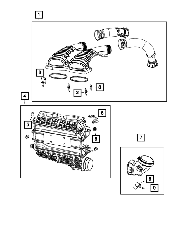 2025 Ram 1500 Charge Air Cooler Duct 68464759AC | Mopar eStore